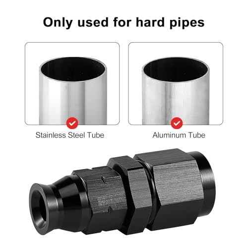 6AN Female Flare to 1/4" Compression Hardline Fitting Aluminum 6AN to 1 ...