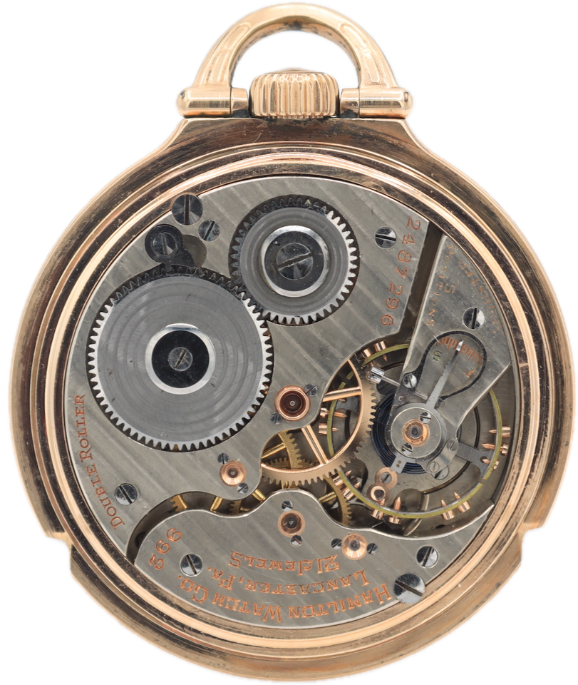 Vintage 16s 1928 Hamilton Beaded 21 Jewel Railroad Pocket Watch 992 10k ...