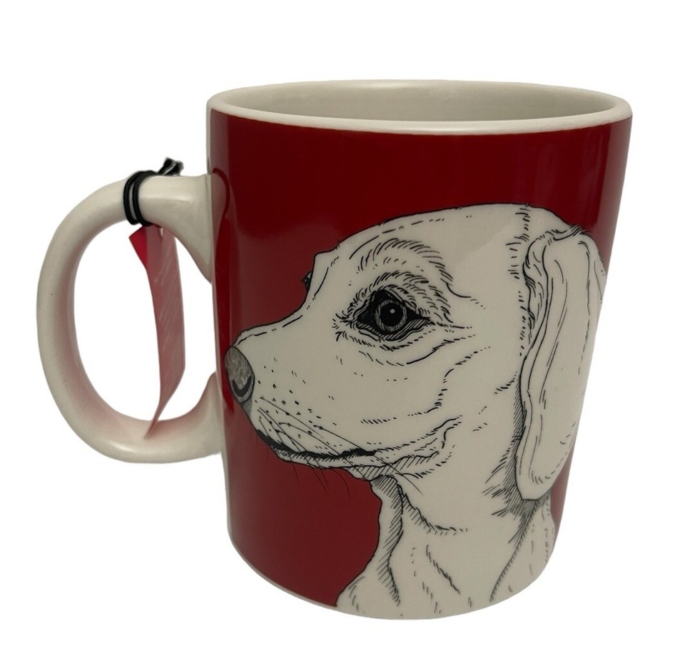 Dachshund Dog Coffee Mug By Art Wow Set of 2 Cups Red and White New ...
