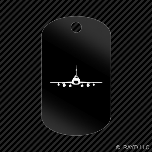 Front View F-100 Super Sabre Keychain GI dog tag engraved many colors ...