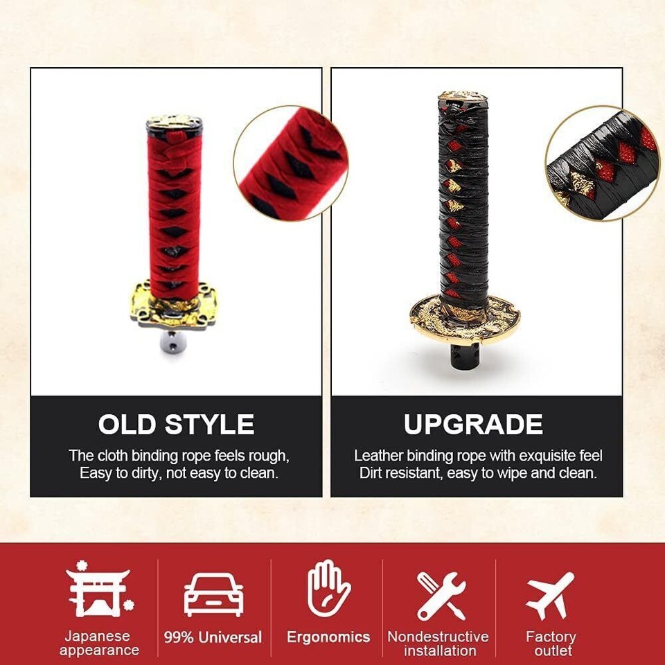 15cm Universal Samurai Sword Automatic Gear Shift Knob Shifter Katana ...