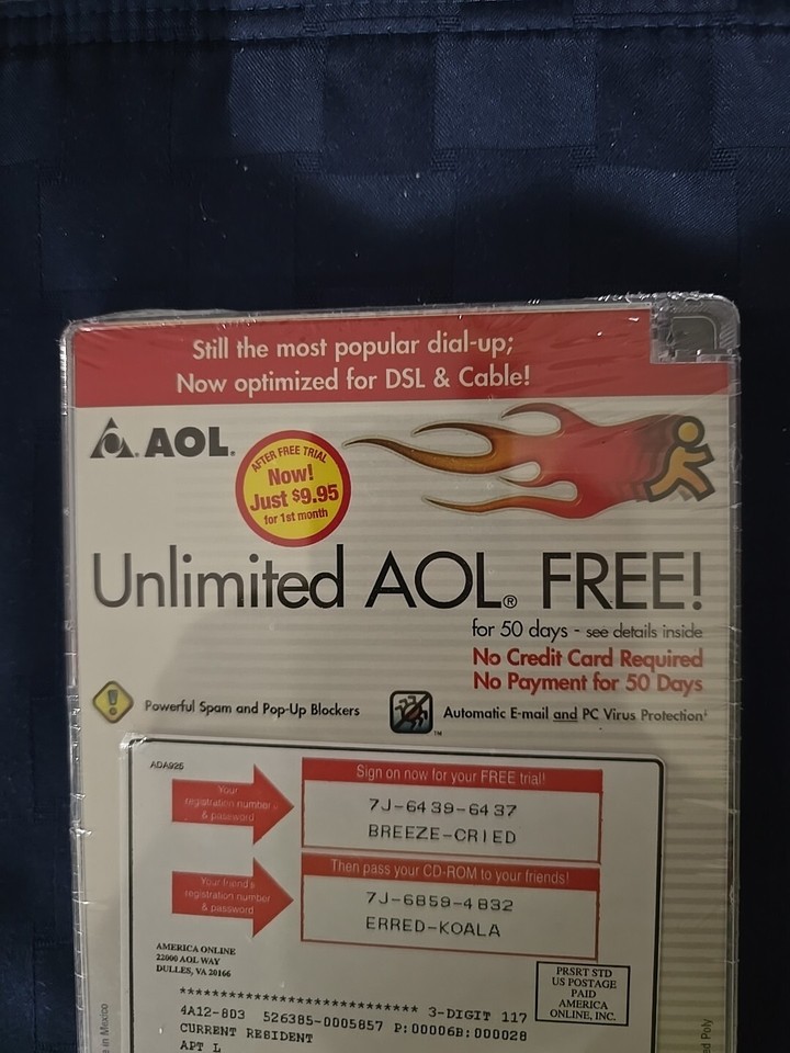 America Online AOL Unlimited Sealed Package Never Opened! | eBay
