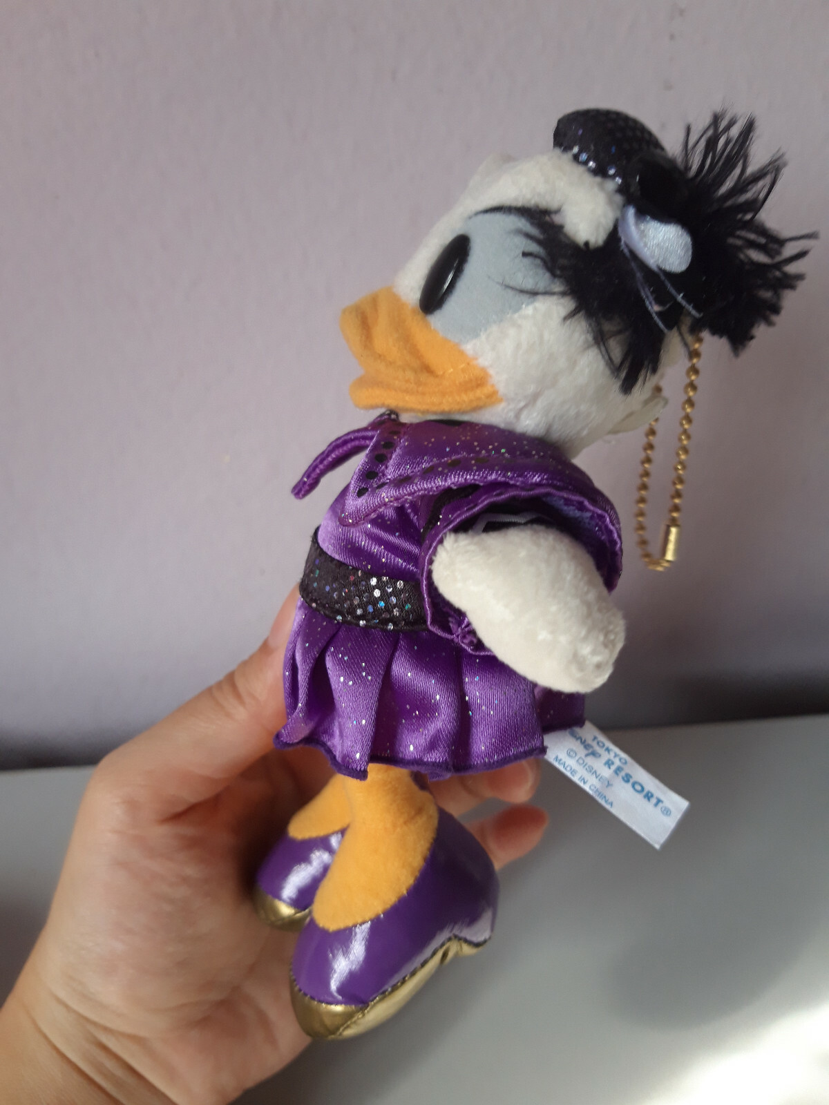 Disney Daisy Duck Purple Dress Mini Plush Stuffed Animal Soft Toy Doll ...