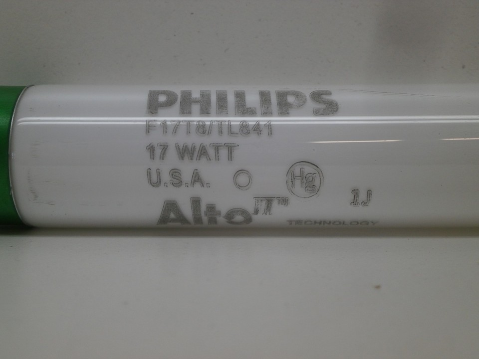 (4-Pack) Philips F17T8/TL841 ALTO Fluorescent Lamp Light Bulb 4100K ...