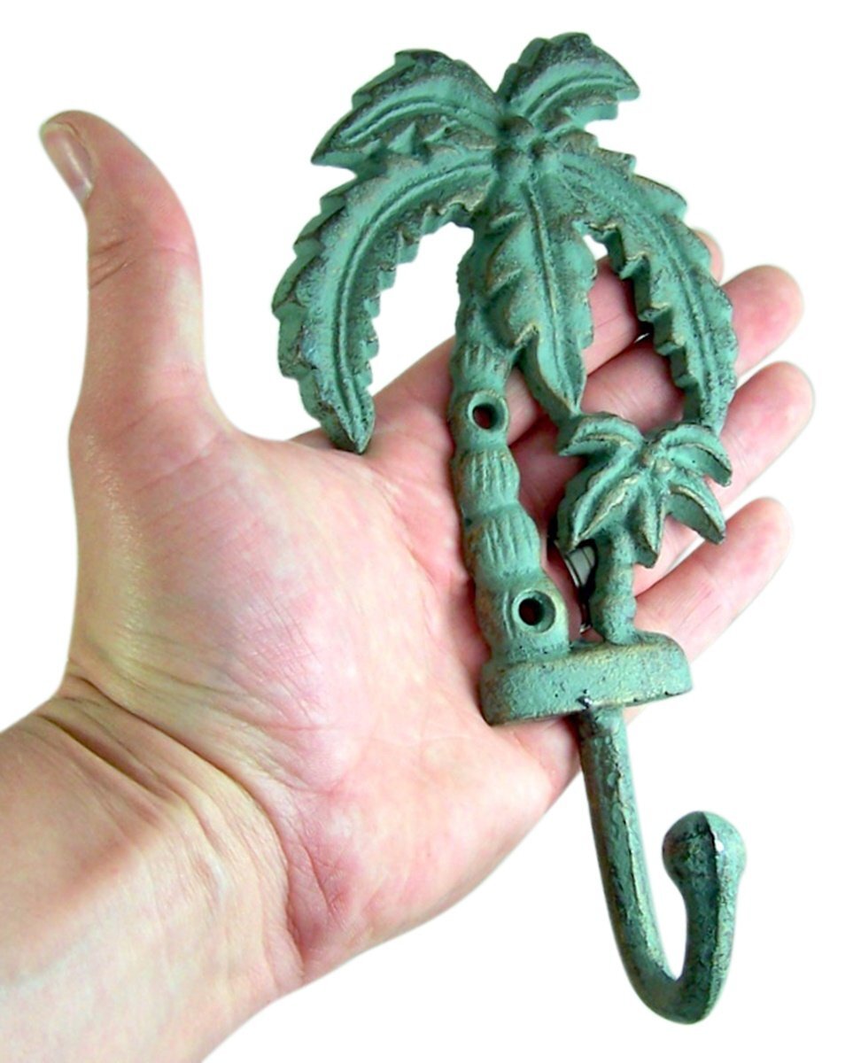 PDTXCLS HOMIEBUDS K-Musculo Palm Tree Cast Iron Wall Hooks 8 Inch Set ...
