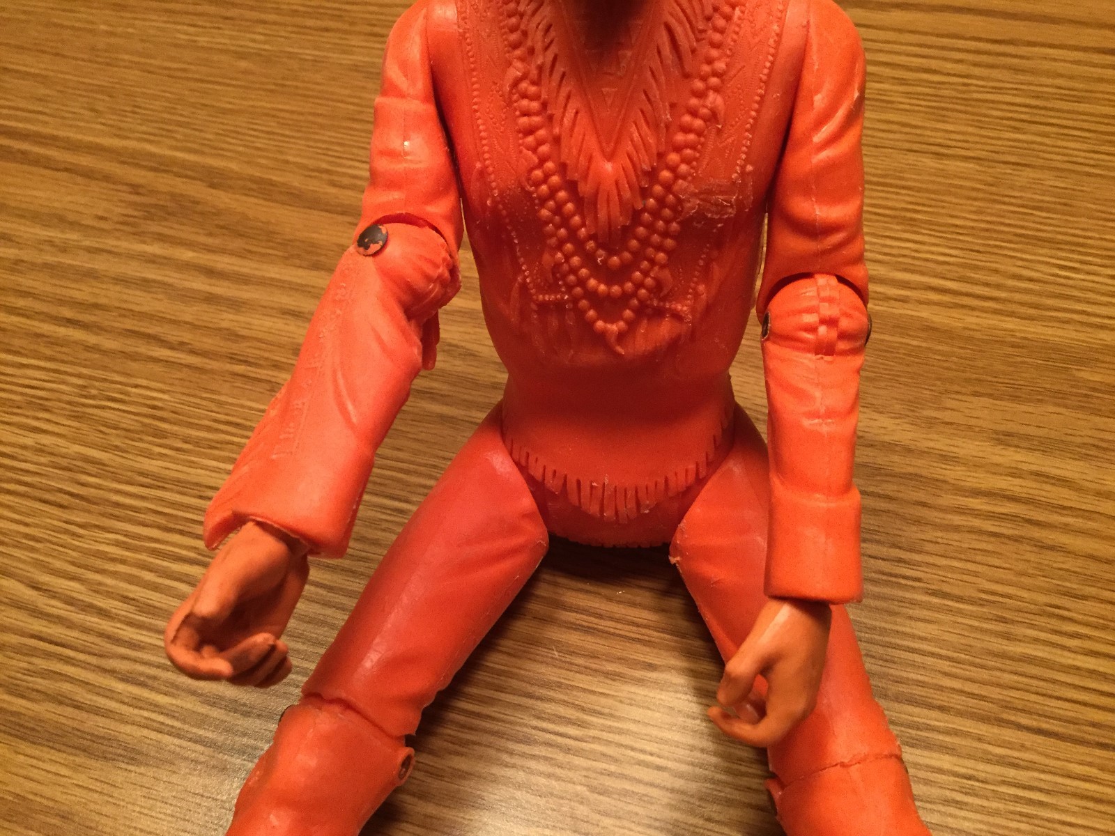 Vintage Louis Marx Geronimo Orange Action Figure W/ Yellow Accessories ...