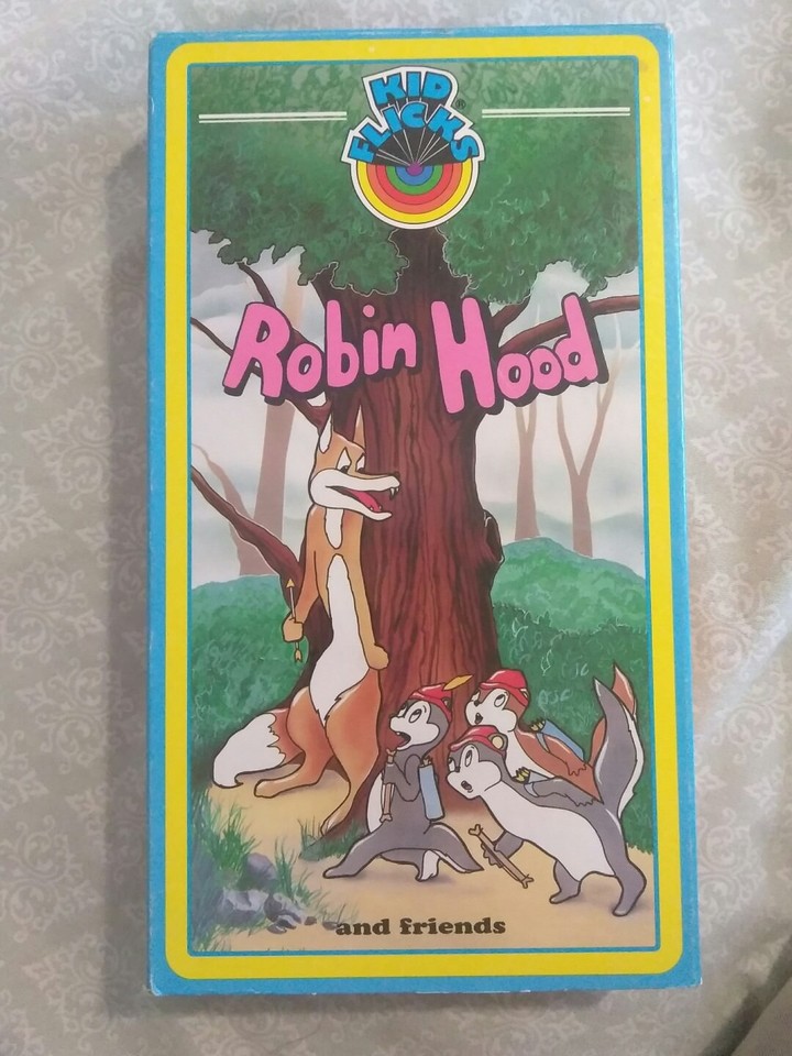 Kid Flicks Robin Hood Rare VHS 1988 Animated VCR Kids Children Movie ...