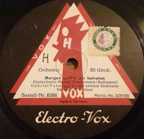 GABRIEL FORMIGGINI MAX KUTTNER MORGEN WOLL'N WIR HEIRATEN ...
