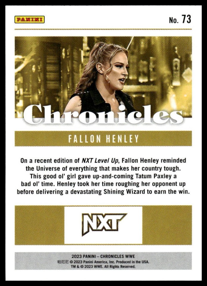 2023 Panini Chronicles WWE Fallon Henley #73 | eBay