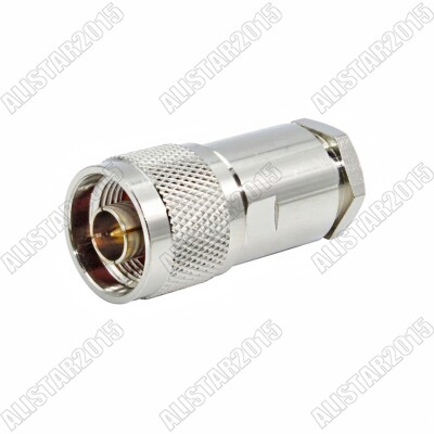 N-Type Clamp Plug Male RF Connector For RG214 RG213 RG8 LMR400 CFD400 ...