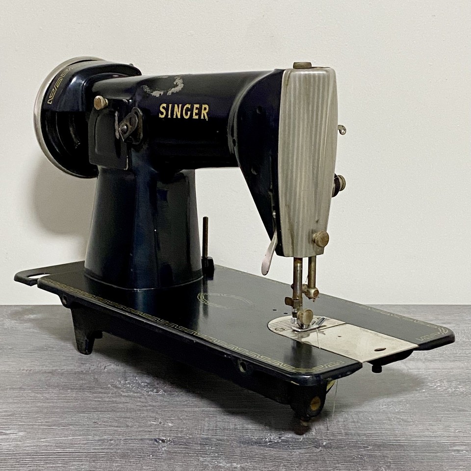 Vintage Singer Sewing Machine 191b Black Sold As Seen Untested Rare ...