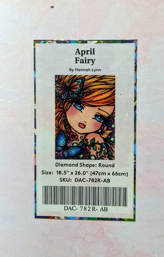 Diamond Art Club April Fairy By Hannah Lynn Discontinued 18.5x26 NEW ...