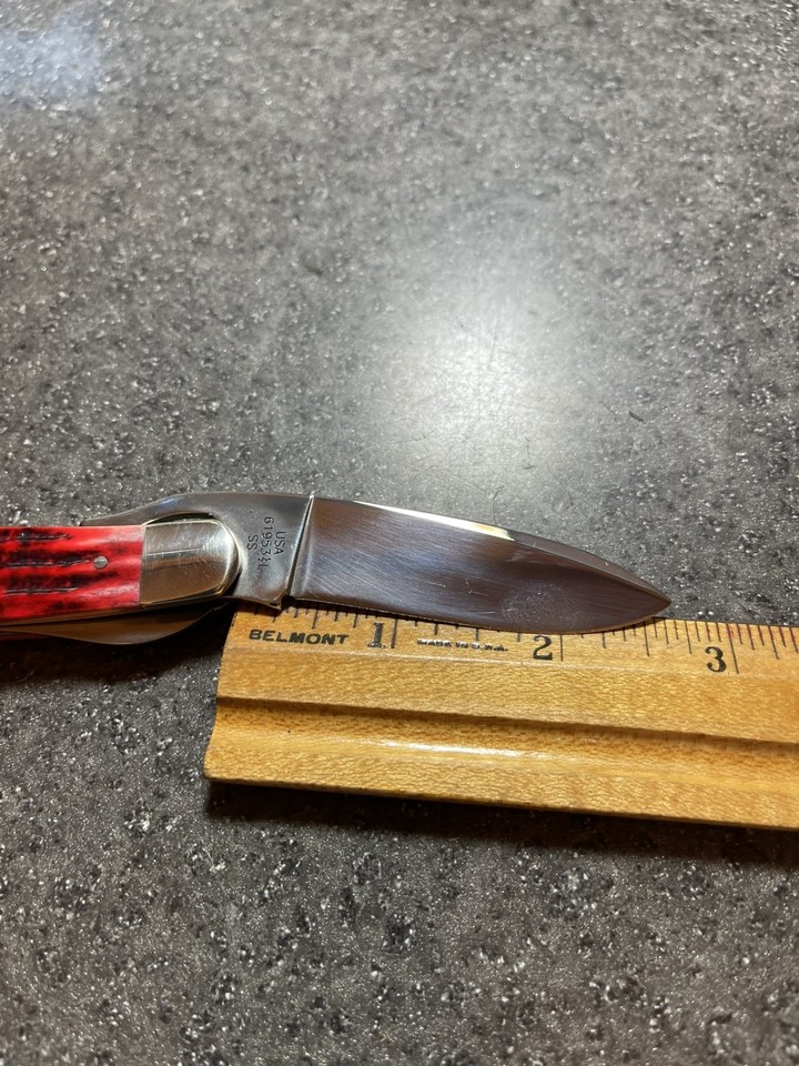 2014 Case XX Russlock Knife 61953 1/2L SS Drop Point Blade Red Bone | eBay