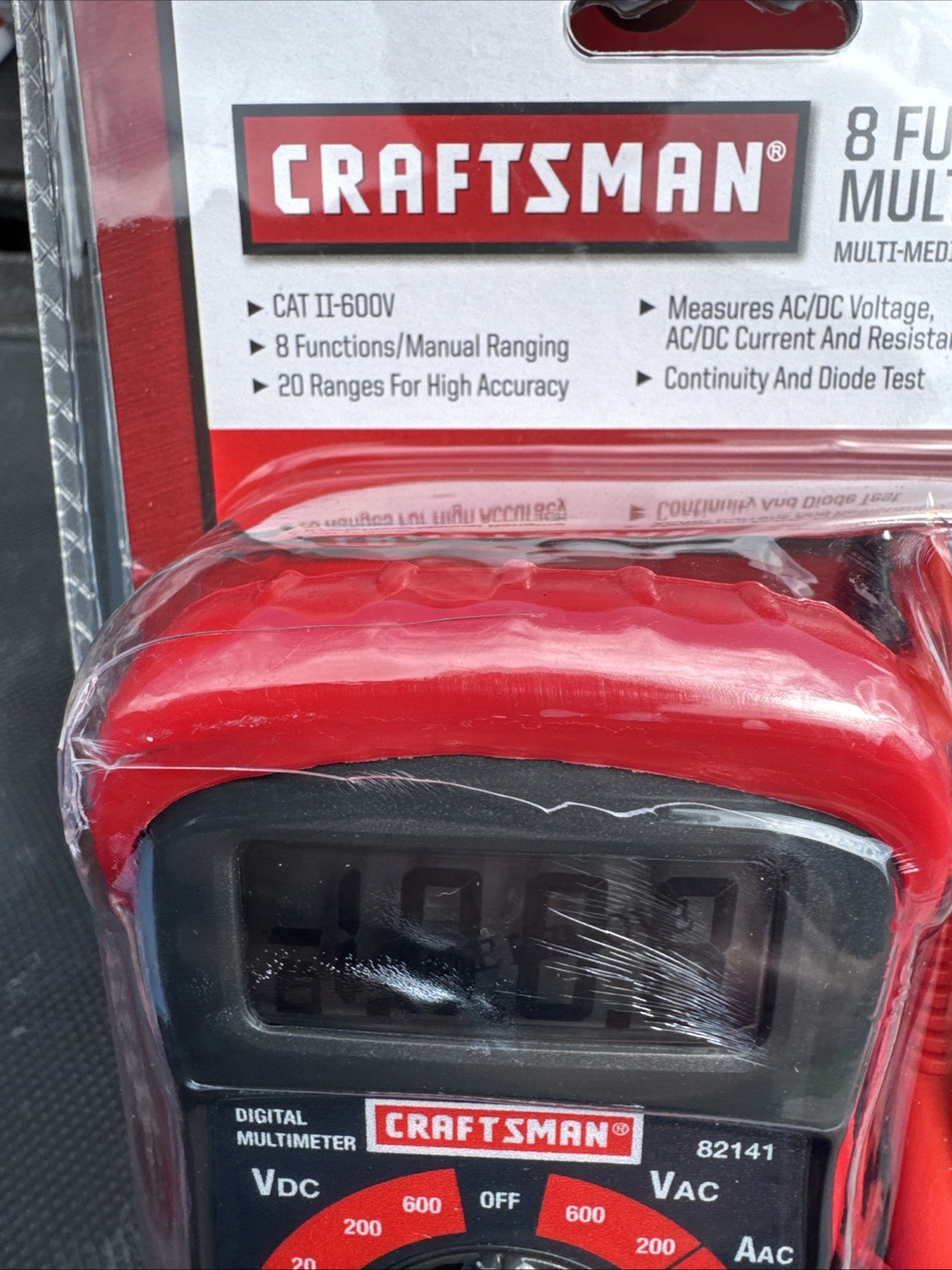 Sears Craftsman Nos 8 Function Digital Multimeter & Leads 82141 A/DC ...