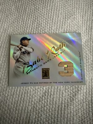 2001 Topps Tribute Babe Ruth Bat Card Yankees | eBay