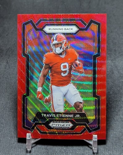 Travis Etienne Ruby Red Wave 2024 Prizm Draft Picks #59 Clemson Tigers ...