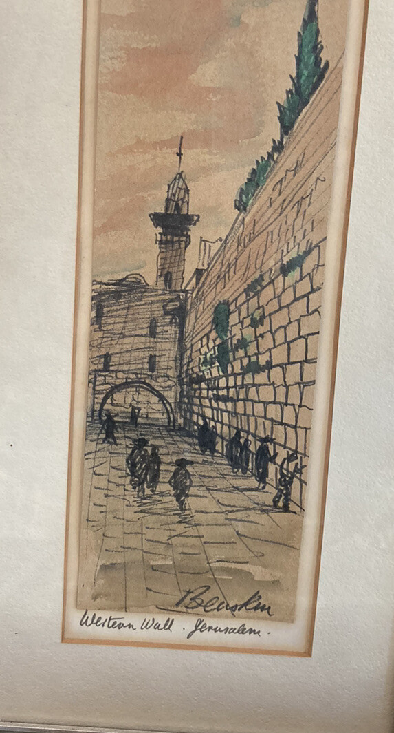 Western Wall Jerusalem Pencil Drawing Aka The Wailing Wall Weeping Wall ...
