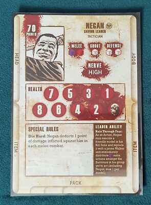 Negan Savior Leader The Walking Dead Character Card All Out War Sleeved ...