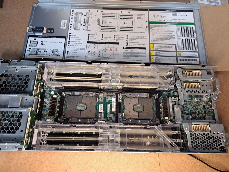 HP 871940-B21 Synergy 480 G10 Compute Node Base CTO with front and rear ...