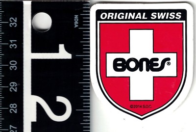 Bones Swiss Bearings Sticker 2 in x 2.25 in Powell Peralta Skate Decal ...