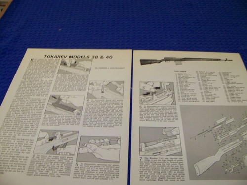 TOKAREV MODEL 38 & 40 RIFLE..TAKEDOWN/EXPLODED VIEW/PARTS LEGEND..(95JJ ...