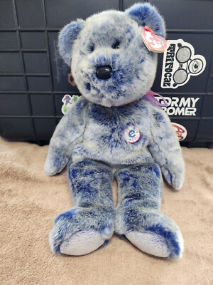 TY Bear 2001 PERIWINKLE Beanie Baby Plush with Tag 14 Inches | eBay
