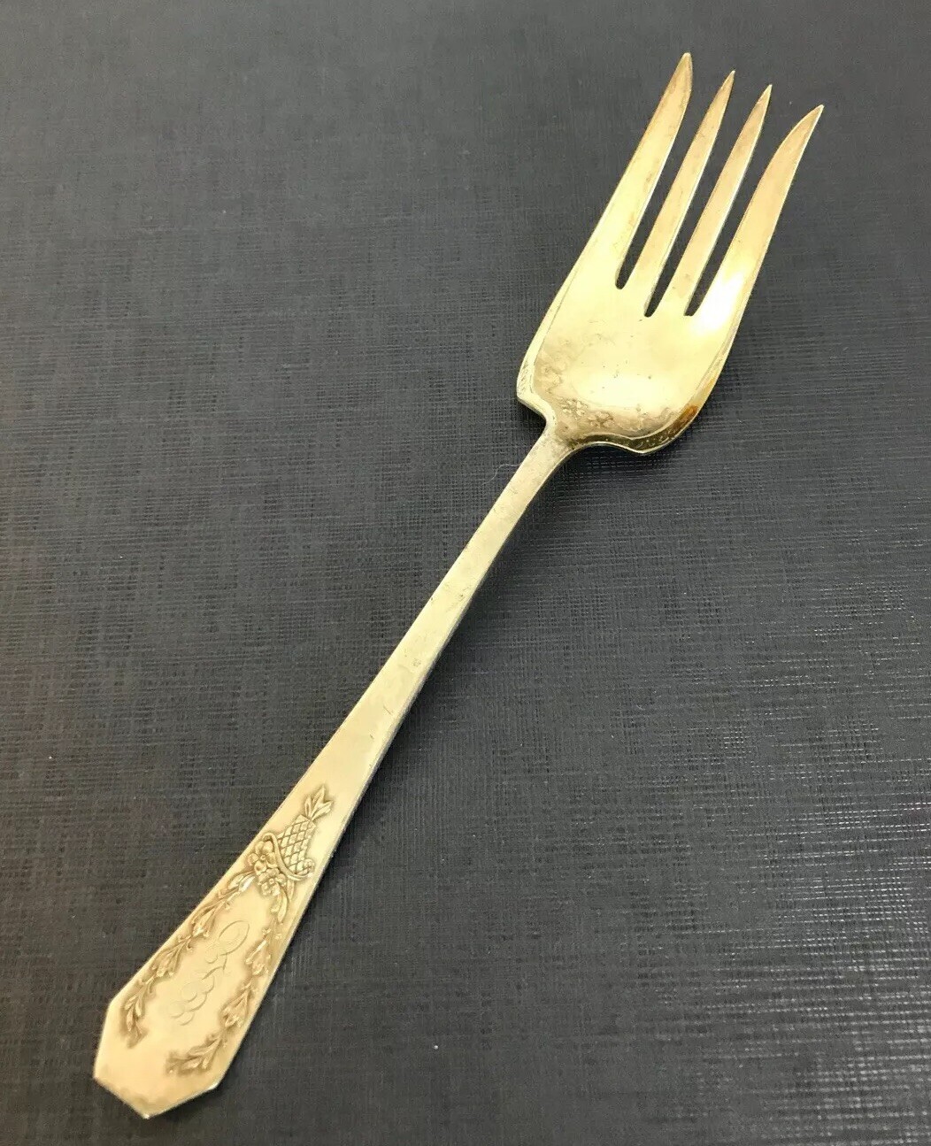 Holmes & Edwards Silver Plate Monogram QLB Cold Meat Serving Fork | eBay