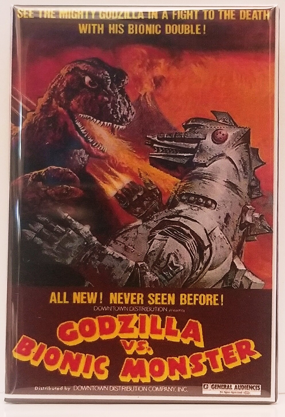 Godzilla vs Bionic Monster MAGNET 2" x 3" Refrigerator Locker Poster ...