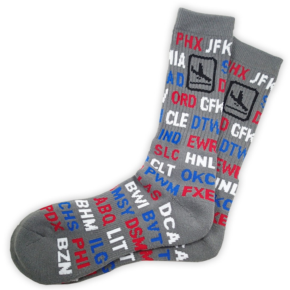 Aviation-Themed Premium Crew Socks - USA Airport Codes - Luso Aviation ...