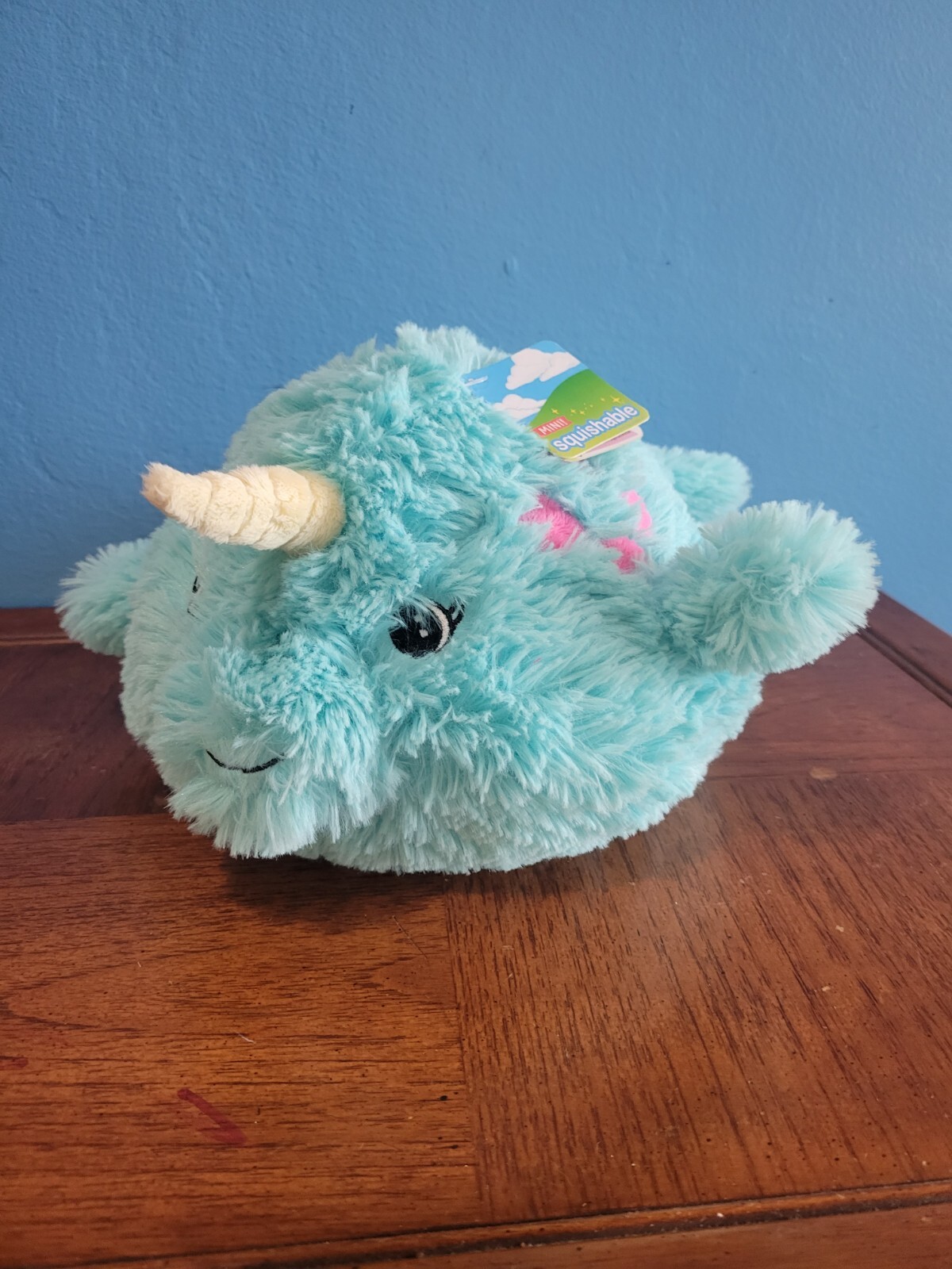Squishable Mini Baby Narwhal 2022 NWT Aqua Hot Pink 14in | eBay