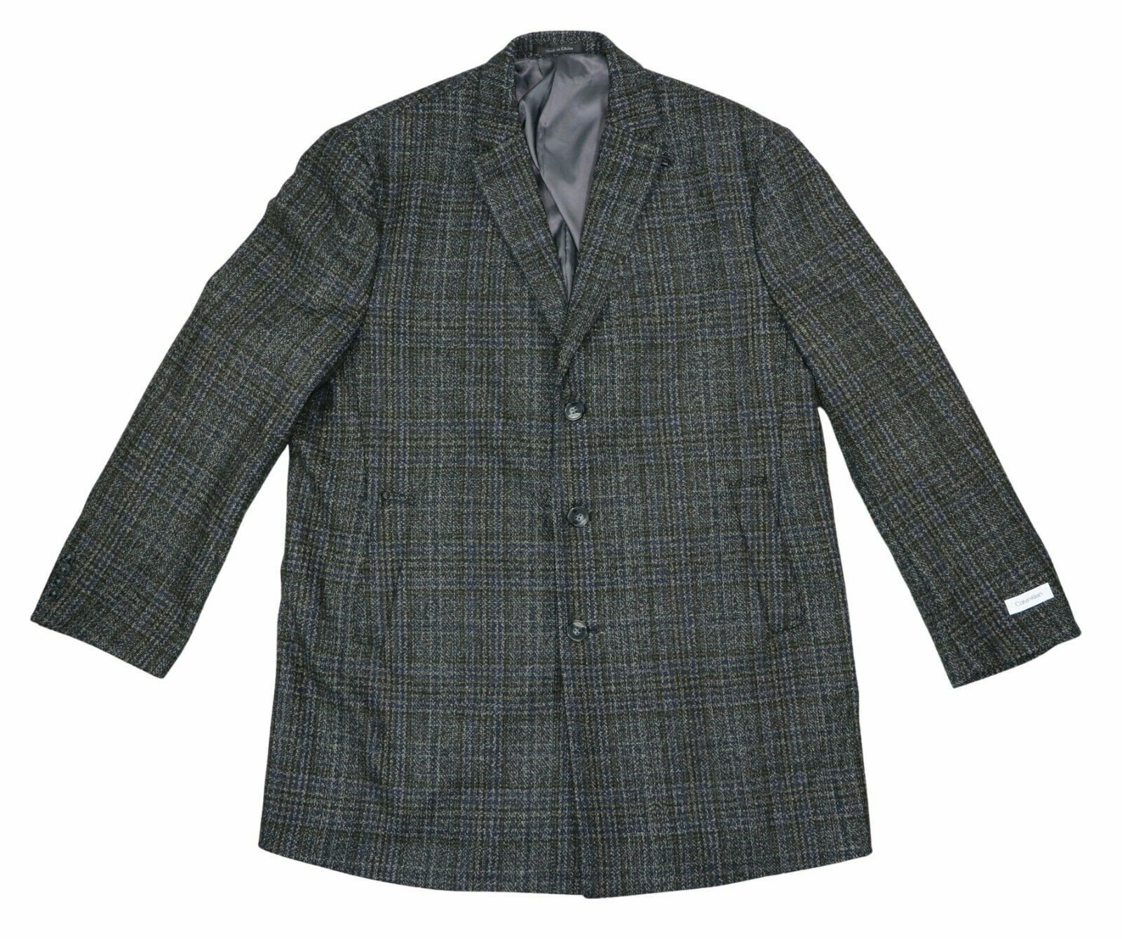 Calvin Klein Plaid X-Slim Fit Prosper Collection Wool Blend Men's ...