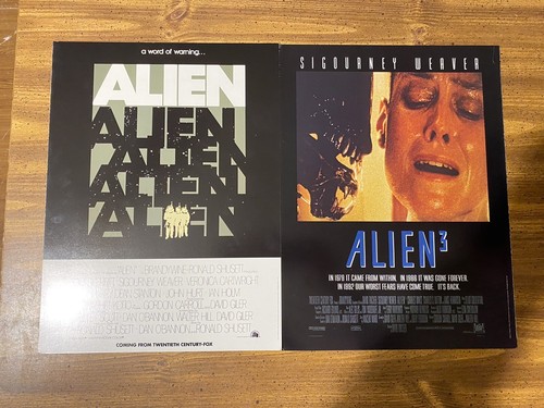2 Double Sided Cardboard Movie Posters From Alien 1979, Aliens, And ...