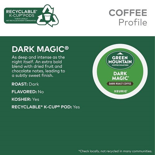 Green Mountain Dark Magic Coffee Keurig K-Cup Pods, Dark Roast, 96 K ...