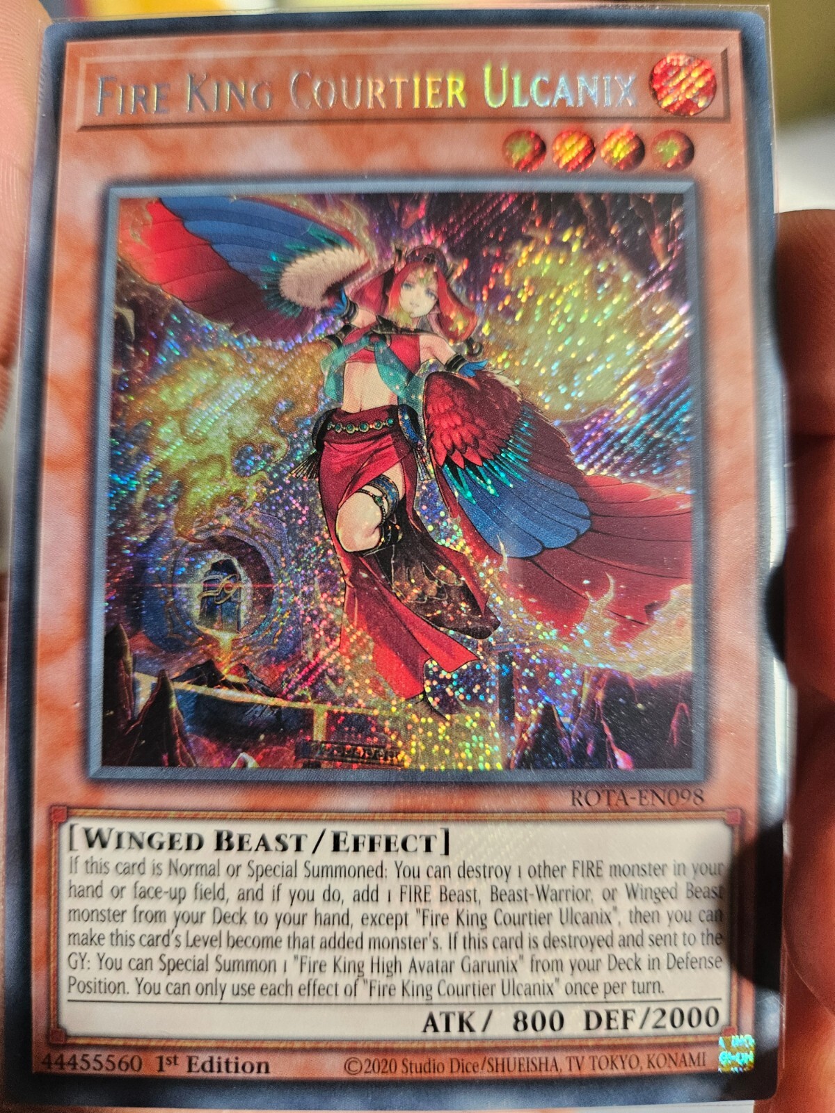 Fire King Courtier Ulcanix x1 ROTA-EN098 Secret Rare Yugioh | eBay