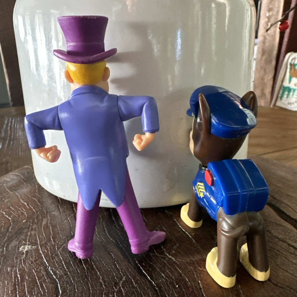 Mayor Humdinger Purple Hat Outfit Paw Patrol Chase Figure 4” Rare | eBay