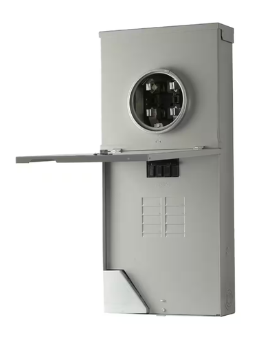 GE 200 Amp Outdoor Combination Main Breaker Meter Socket Load Center ...