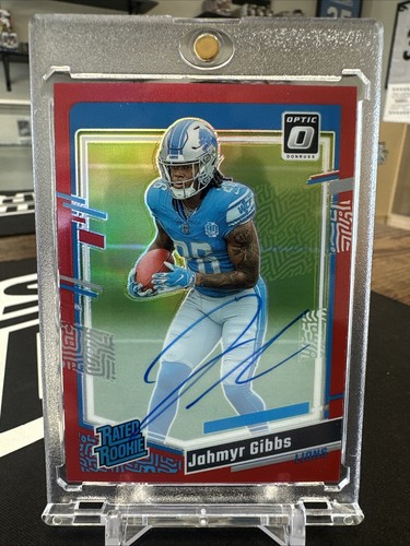 2023 Donruss Optic Jahmyr Gibbs Rated Rookie Red On Card Auto #’d /75 ...
