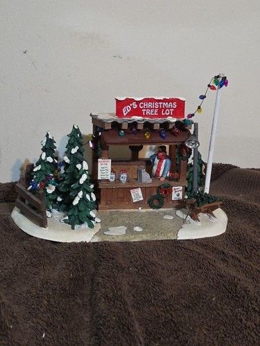 2008 Lemax Village Collection ED'S CHRISTMAS TREE LOT In The Box Table ...