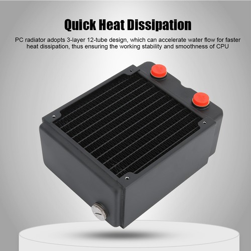 Computer Water Cooling Copper Radiator 3-Layer 12-Tube PC Cooler ...