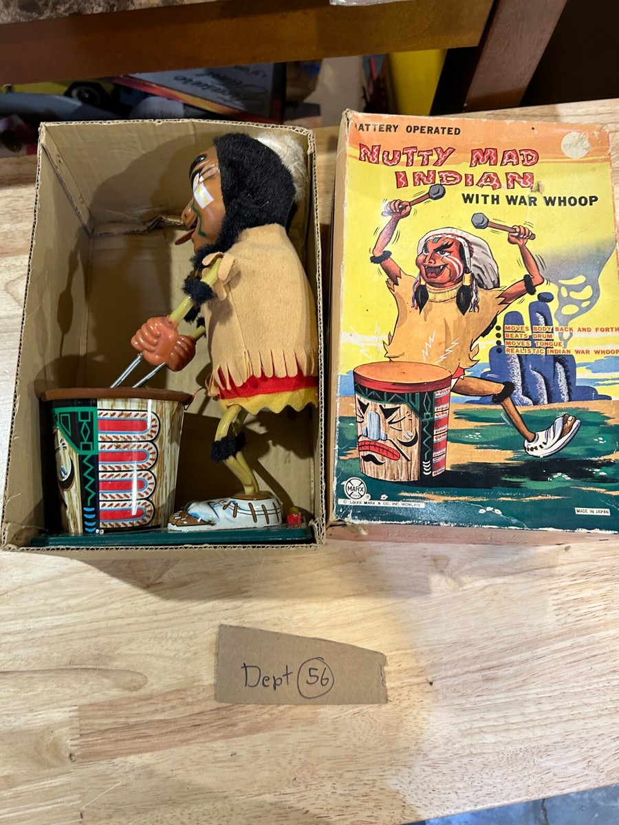 Marx Nutty Mad Indian 60s Vintage MARX Nutty Mad Indian JUNK (T374)