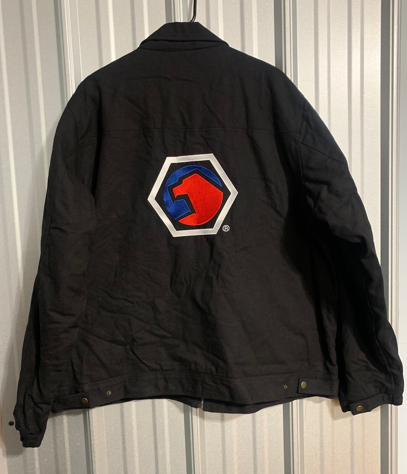 MATCO TOOLS Embroidered Logo Heavy Canvas Collared Work Coat - Black ...