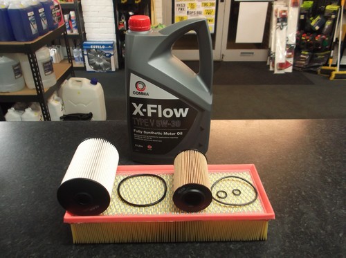 VW GOLF MK6 1.6TDI SERVICE KIT OIL FUEL AIR FILTERS 5 LITRES COMMA OIL ...