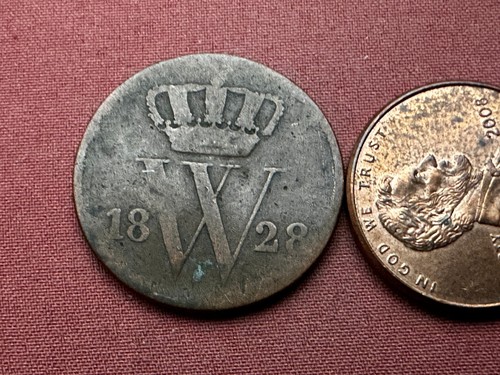1828 Netherlands 1 Cent Coin #AR37 | eBay