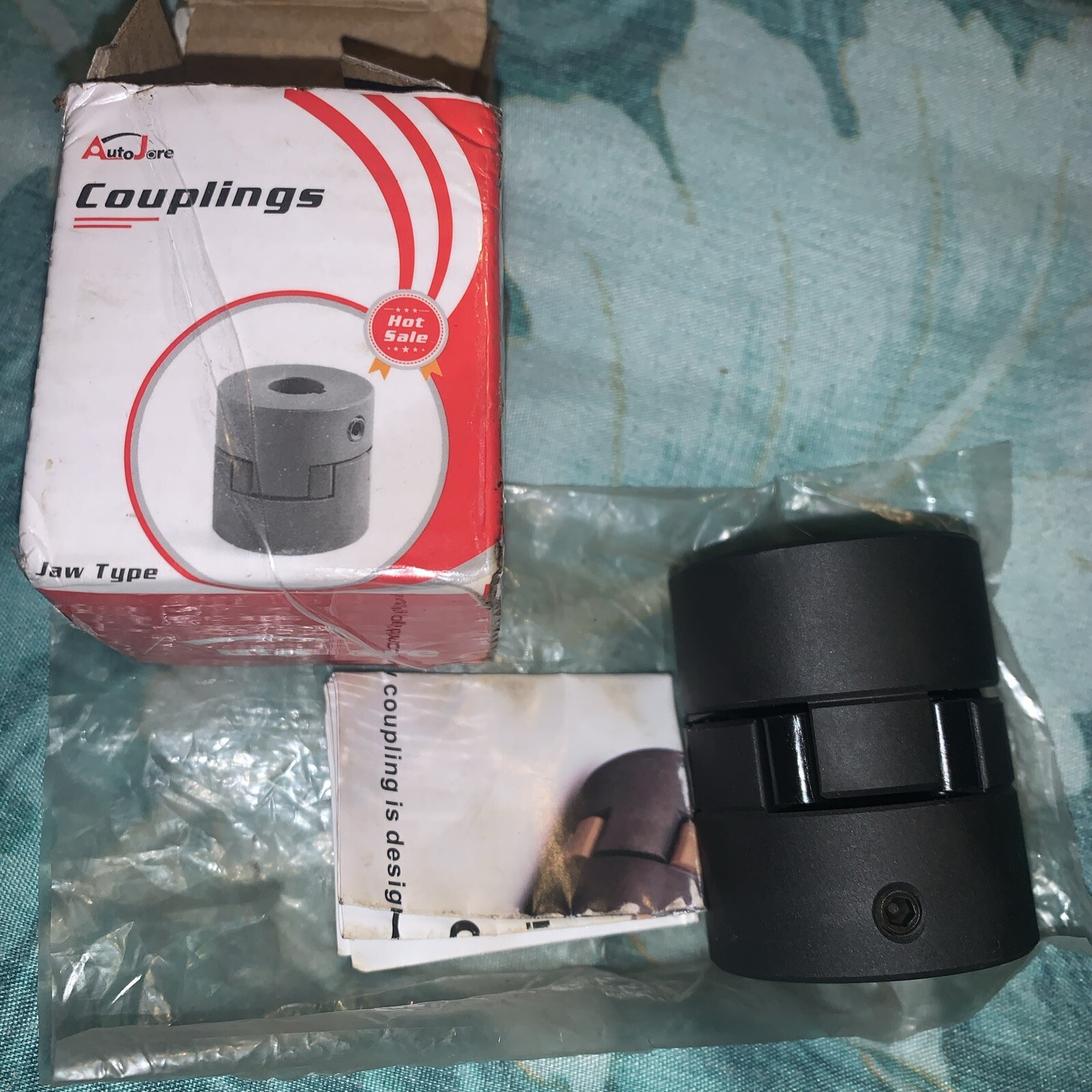 1/2" to 7/8" L075 Flexible 3-Piece L-Jaw Coupling Set & Buna-N NBR ...