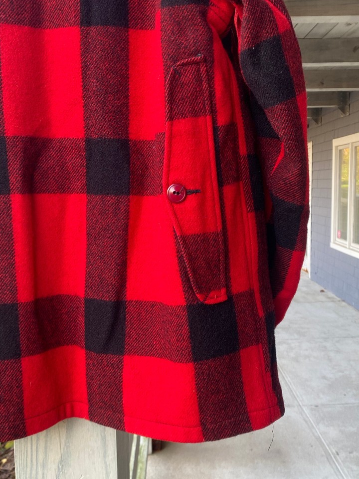 Vintage Men's Woolrich Plaid Mackinaw Wool Cruiser Hunting Jacket Lined ...