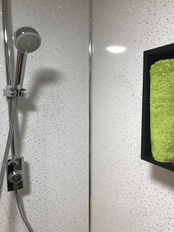 Splash Panels 1m x 2.4m Shower Panels Bathroom Plastic PVC Wall ...