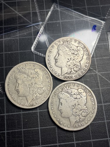 3x USA Silver Morgan Dollar 1891 O | eBay