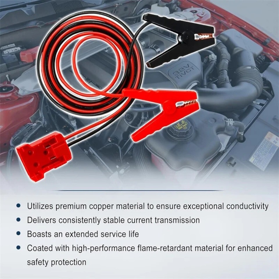 5.9FT Jumper Cable Clamps For Milwaukee 18V Li-ion Battery Jumper ...