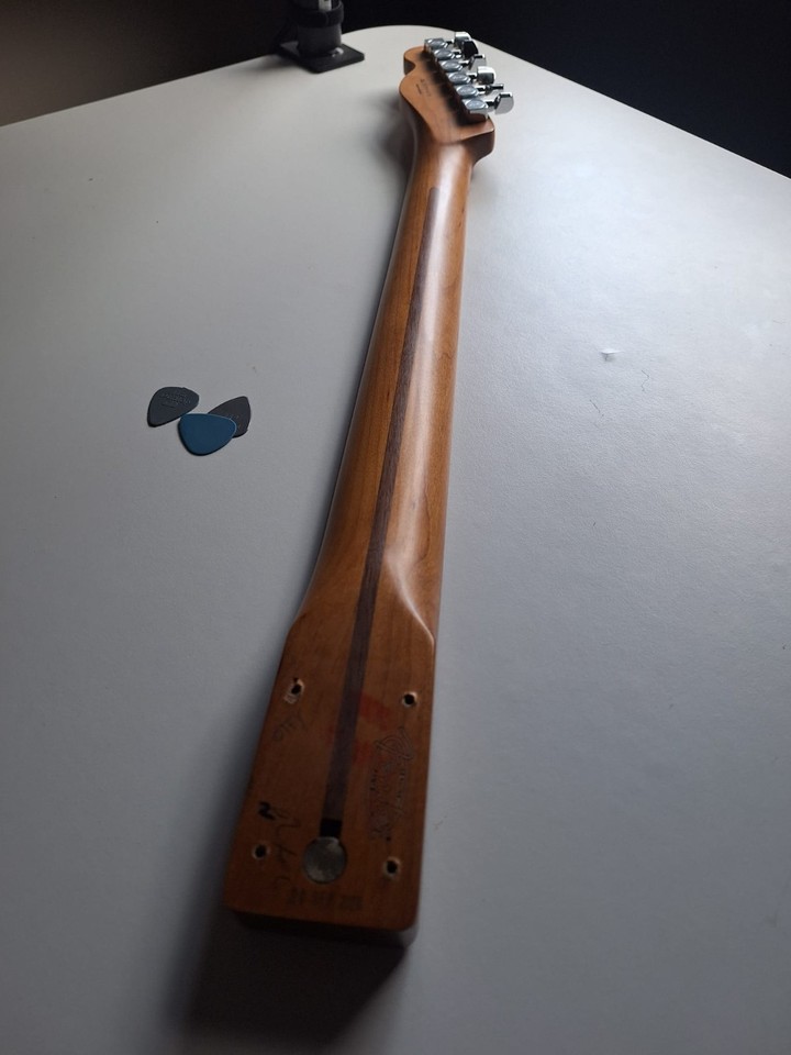 Fender Roasted Maple Telecaster Replacement Neck with Tuners - Satin | eBay