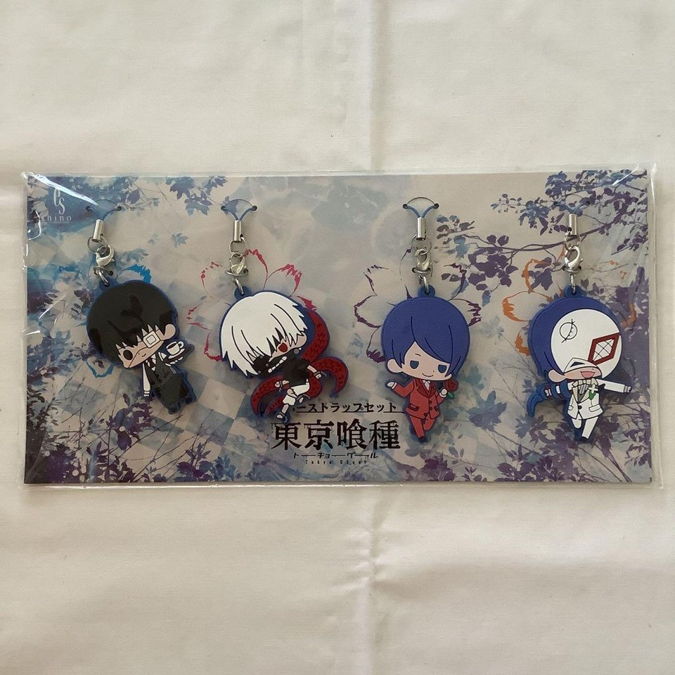 Tokyo Ghoul Rubber Strap Keychain Set - Kaneki Ken, Tsukiyama Shuu ...